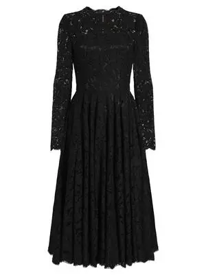 Dolce & Gabbana Lace Midi Dress - Black