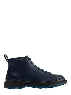 Camper Brutus+ Nubuck Leather Lace-up Ankle Boots - Blue