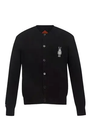 Mcm Rabbit Patch Cardigan - Black