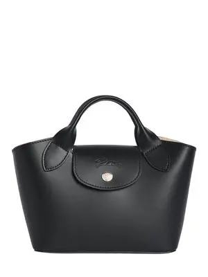 Longchamp Longchamp "Épure" Grained Leather Mini Tote Bag Black