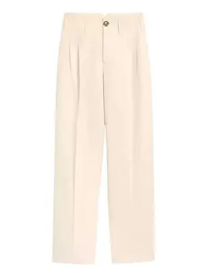 AMI Paris Cotton And Linen Trousers - Neutrals