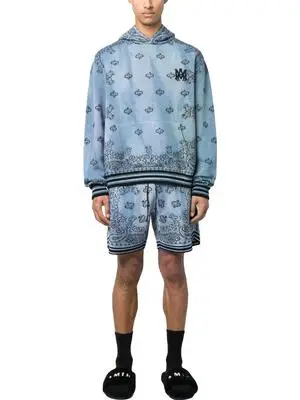 Amiri Bandana Basketball Hoodie - Blue