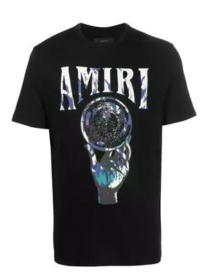 Amiri Crystal Ball Cotton T-shirt - Black