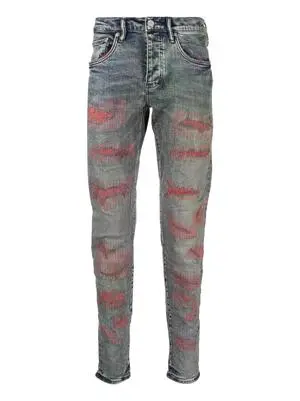 PURPLE BRAND Distressed Slim-fit Jeans - Blue