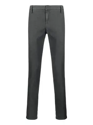 DONDUP Slim-fit Cotton Trousers - Grey