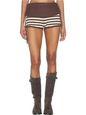 LOVERS AND FRIENDS Pauley Knit Short - Brown