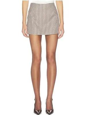 MAUDE CLUB Emily Skort Gingham - Brown