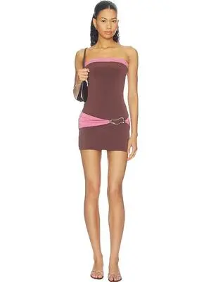 TIGER MIST Eos Colourblock Mini Dress In . Also - Chocolate