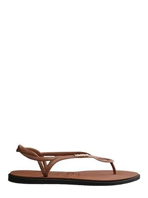 Havaianas Luna Point Rubber Flip Flops - Rust/black