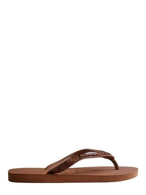 Havaianas Havaianas Glitter Embellished Rubber Flip-Flops Rust
