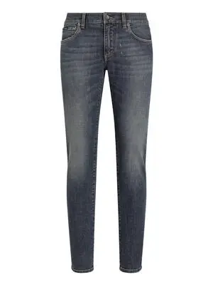 Dolce & Gabbana Five-pocket Stretch Denim Trousers - Multicolor