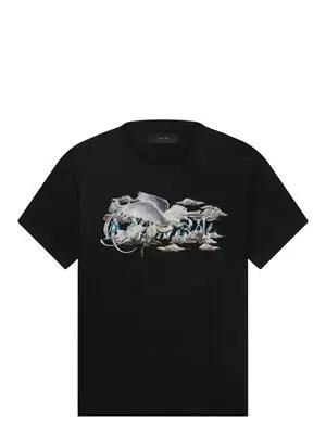 Amiri Pegasus Script-print T-shirt - Black
