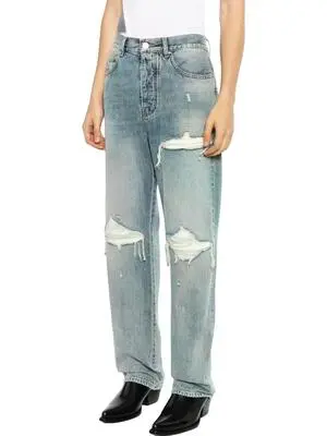 Amiri Logo-patch Jeans - Blue