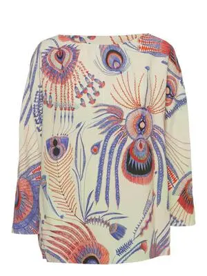 Dries Van Noten Printed Crepe Blouse - Neutrals