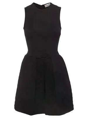 Red Valentino Polka-dot Jacquard Mini Dress - Black