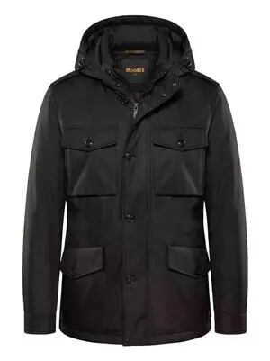 MOORER Isac Hooded Jacket - Black