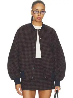 ELODIE THE LABEL Simone Bomber Jacket - Brown