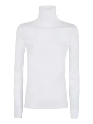 D.exterior Roll-neck Wool Sweater - White