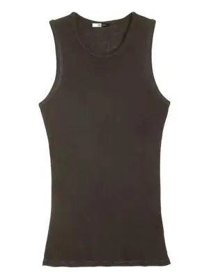 Vera Wang Tessa Ribbed Tank Top - Brown