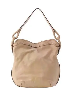 Loewe 2000-2010 Small Leather Switch Runner Hobo Bag Neutrals