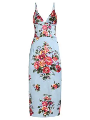 Dolce & Gabbana Floral Print Satin Dress - Multicolor