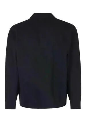 ROBERTO COLLINA Spread-collar Knitted Sweater - Blue