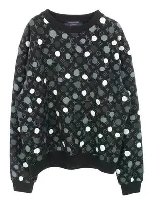 LOUIS VUITTON X Yayoi Kusama Monogram Dot Crew Neck Sweater - Black