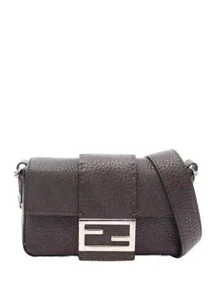 Fendi Selleria Ff Logo Shoulder Bag - Brown