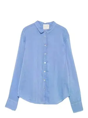 FORTE_FORTE Button-up Long-sleeve Shirt - Blue