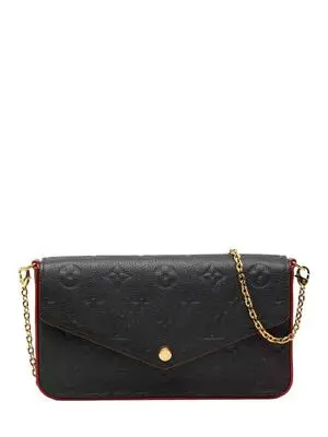 LOUIS VUITTON Monogram Empreinte Pochette Felicie Crossbody Bag - Black