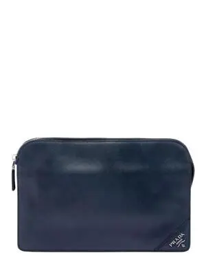 Prada Saffiano Clutch Bag - Blue