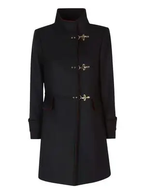 FAY Lobster-claw Fastening Coat - Blue