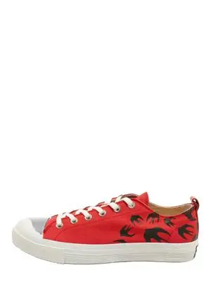 Alexander McQueen Swallow Printed Lace-up Sneakers - Red