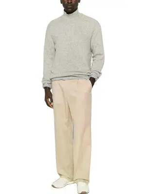 SCAGLIONE High Neck Raglan Sleeve Sweater - Grey