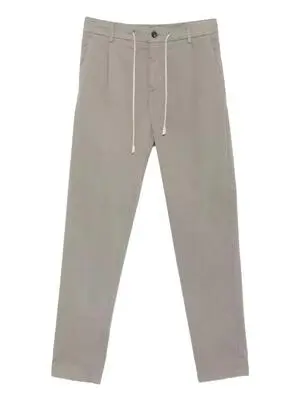 Eleventy Drawstring Waist Pleated Trousers - Grey