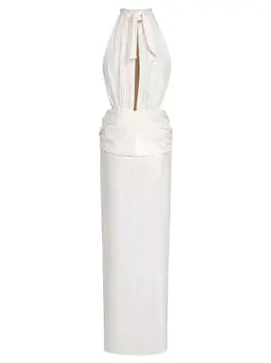 Johanna Ortiz Retro Drape Maxi Dress - Neutrals