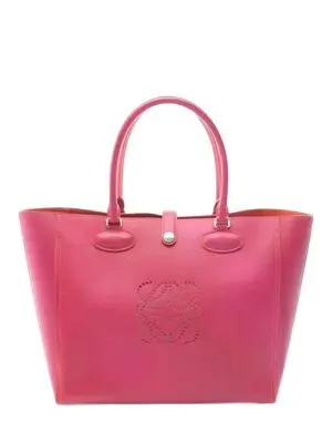 Loewe Leather Anagram Tote Bag - Pink