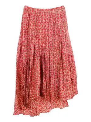 FENDI Fendi Asymmetric Pleated Midi Skirt