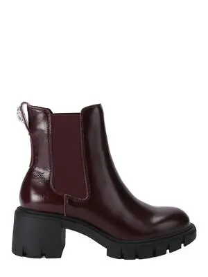 Kurt Geiger Clarence Leather Ankle Boots - Red