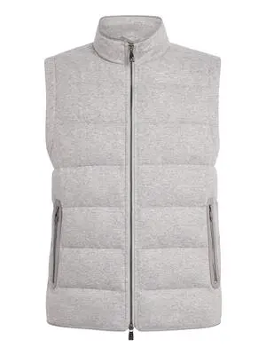 Corneliani Cashmere-blend Quilted Gilet - Grey
