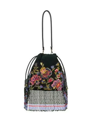 Etro Small Kalispera Shoulder Bag With Fringe - Multi