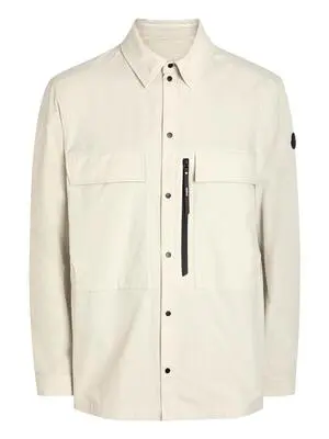 Moncler Logo Shell Overshirt - Stone