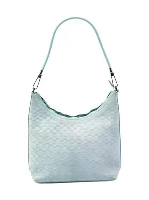 Gucci Gucci Square G Suede Shoulder Bag Blue