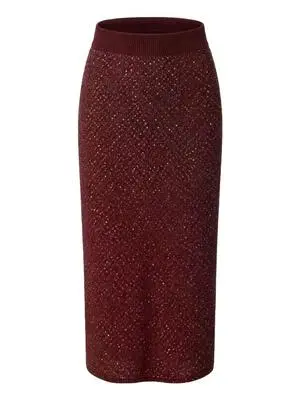 TOCCIN Alisha Sequin-embellished Midi Skirt - Red