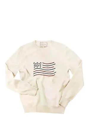 Lingua Franca Unity Flag Cashmere Sweater - Neutrals
