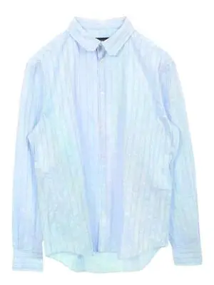 LOUIS VUITTON 2000s Chain-print Striped Shirt - Blue