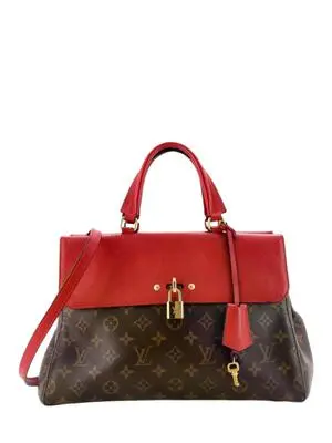 LOUIS VUITTON Louis Vuitton Monogram Canvas And Leather Venus Satchel Red