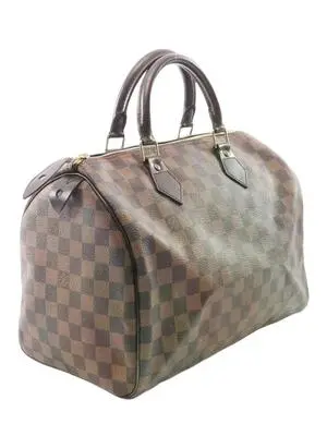 LOUIS VUITTON Speedy 30 Damier Ebene Handbag - Brown