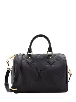 LOUIS VUITTON Monogram Empreinte Giant Satchel Bag - Black