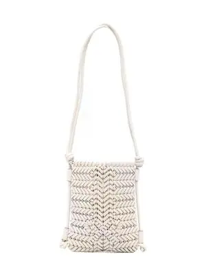 ANYA HINDMARCH Woven Leather Shoulder Bag - Neutrals